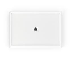 Swan™ Veritek™ 60"W x 42"D White Single Threshold Shower Base with ...
