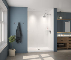 Swan™ Veritek™ 60"W x 42"D White Single Threshold Shower Base with ...