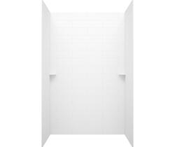 Swanstone™ Modern Subway Tile™ 62"W x 32"D x 96"H White Shower Wall ...