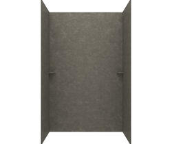 Swanstone™ Modern Subway Tile™ 62"W x 32"D x 96"H Charcoal Shower Wall ...