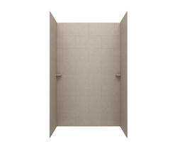Swanstone™ Traditional Subway Tile™ 62"W x 36"D x 96"H Limestone Shower ...