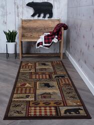 Designer's Image™ Lodge Cabin Brown 27" x 7'6" Area Rug at Menards®