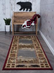 Designer's Image™ Lodge Outdoor Retreat Red 27" x 7'6" Area Rug at Menards®