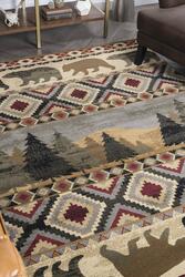 Designer's Image™ Lodge Pine Forest Multi-Color 3'3'' x 5' Area Rug at ...