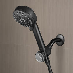 Waterpik DualDock Multi-Height 7-Spray Setting Matte Black Handheld ...