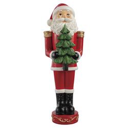 Enchanted Forest® 15-3/4" Resin Santa Holding a Christmas Tree at Menards®