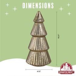 Enchanted Forest® 10" LED Glass Gold Christmas Tree at Menards®