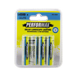 PerformaxÂ® LiFePO4 Solar Light Batteries -14500- 4 Pack at Menards®