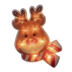 Enchanted Forest® 10" Lighted Reindeer Window Decoration at Menards®