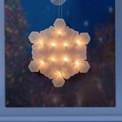 Enchanted Forest® 10" Lighted Snowflake Window Decoration at Menards®