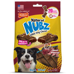 Nylabone® Natural Nubz™ Small Beef Flavor Edible Dog Chews - 20 count ...