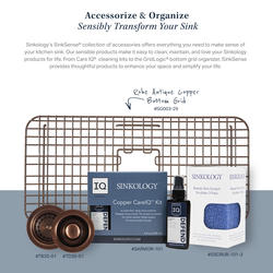 Sinkology Angelico Drop-In 33" Antique Copper 3-Hole Single Bowl ...