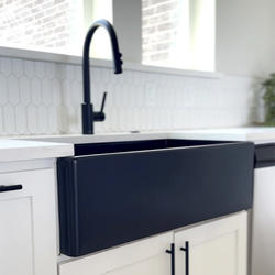Sinkology Austen Farmhouse/Apron Front 33" Matte Black Fireclay Single ...