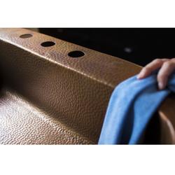 Sinkology Angelico Drop-In 33" Antique Copper 3-Hole Single Bowl ...