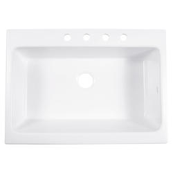 Sinkology Parker Quick-Fit Farmhouse/Apron Front 33.85" Crisp White ...