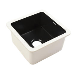 Sinkology Eden Undermount 18" Matte Black Fireclay Single Bowl Bar Prep ...