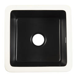 Sinkology Eden Undermount 18" Matte Black Fireclay Single Bowl Bar Prep ...