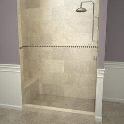 Tile Redi® Base®'N Bench® WonderFall Trench™ 60"W x 36"D Shower Pan ...