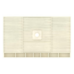Tile Redi® Redi Base® 60"W x 48"D Single Curb Shower Pan with Center ...