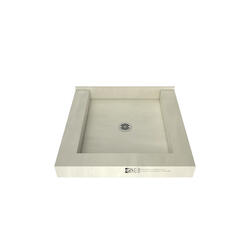Tile Redi® Redi Base® 36"W x 36"D Triple Curb Shower Pan with Center ...