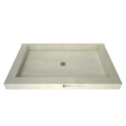 Tile Redi® Redi Base® 72"W x 48"D Triple Curb Shower Pan with Center ...