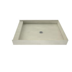 Tile Redi® Redi Base® 37"W x 48"D Single Curb Shower Pan with Center ...