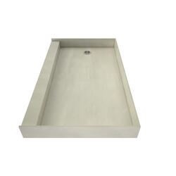Tile Redi® Redi Base® 60"W x 30"D Single Curb Shower Pan with Left ...
