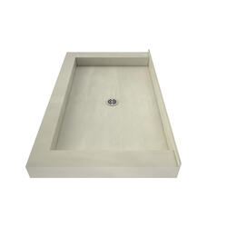 Tile Redi® Redi Base® 60"W x 42"D Triple Curb Shower Pan with Center ...