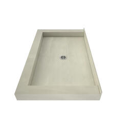 Tile Redi® Redi Base® 72"W x 48"D Triple Curb Shower Pan with Center ...