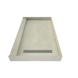 Tile Redi® Redi Trench® 60"W x 30"D Single Curb Shower Pan with ...