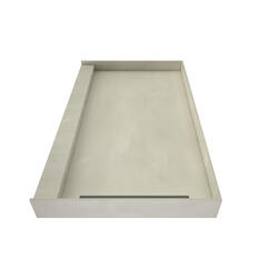 Tile Redi® WonderFall Trench™ 60"W x 32"D Single Curb Shower Pan with ...