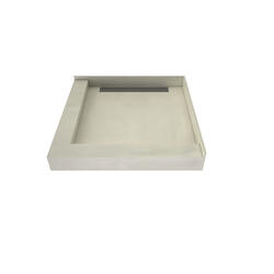 Tile Redi® WonderFall Trench™ 36"W x 36"D Right Double Curb Shower Pan ...