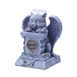 Enchanted Garden® 9-15/16" Solar Resin Angel Cat Memorial Stone Garden ...