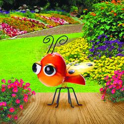 Enchanted Garden® 9" Metal Orange Bug Garden Statue at Menards®