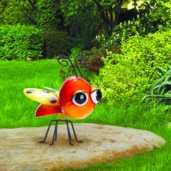 Enchanted Garden® 9" Metal Orange Bug Garden Statue at Menards®