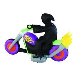 Pumpkin Hollow™ 7'2" Skeleton on Motorcycle Halloween Inflatable at ...