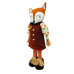 Pumpkin Hollow™ 16" Standing Fox with Scarecrow Limbs Fall Décor at ...