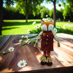 Pumpkin Hollow™ 16" Standing Fox with Scarecrow Limbs Fall Décor at ...