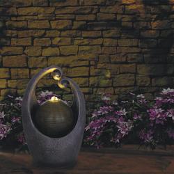 Enchanted Garden® 15-1/4" Tiered Striped Ball Outdoor Water Fountain at ...