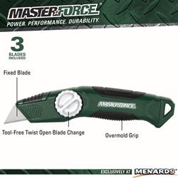Masterforce® Twist-Open Fixed Blade Utility Knife at Menards®