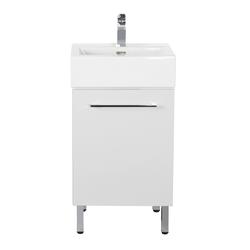 Tuscany® Florence 18"W x 14"D White Vanity and White Ceramic Vanity Top ...
