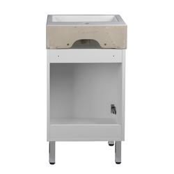 Tuscany® Florence 18"W x 14"D White Vanity and White Ceramic Vanity Top ...