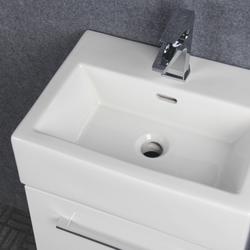 Tuscany® Florence 18"W x 14"D White Vanity and White Ceramic Vanity Top ...
