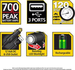 Stanley Fatmax® 350-Amp Portable Automotive Jump Starter and Air ...