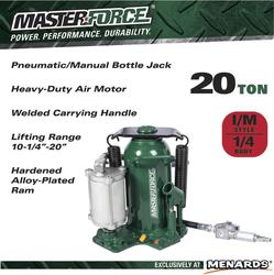 Masterforce® 20-Ton Pneumatic Bottle Jack at Menards®