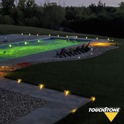 Touchstone Low Voltage LED Black Texture Half Moon Hardscape Light at ...