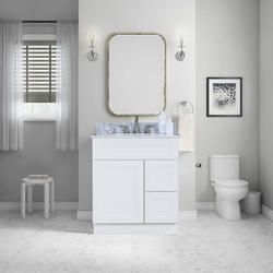 Aurafina™ Blair Shaker 30"W x 21"D White Bathroom Vanity Cabinet at ...