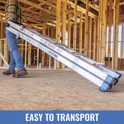 Safe Reach® 23ft Aluminum Multi-Position Ladder with Project Top - 300 ...