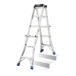 Safe Reach® 15ft Aluminum Multi-Position Ladder with Project Top - 300 ...