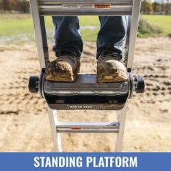 Safe Reach® 15ft Aluminum Multi-Position Ladder with Project Top - 300 ...